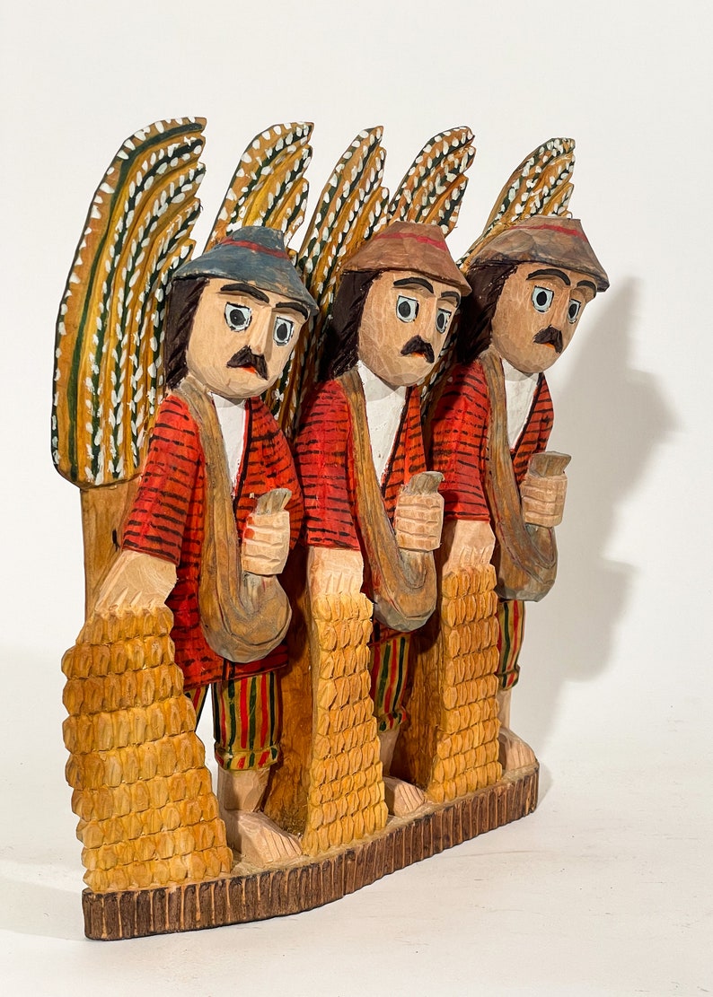Throwing Seeds for Wheat - Wood Carving by Polish Folk Artist Antoni ...