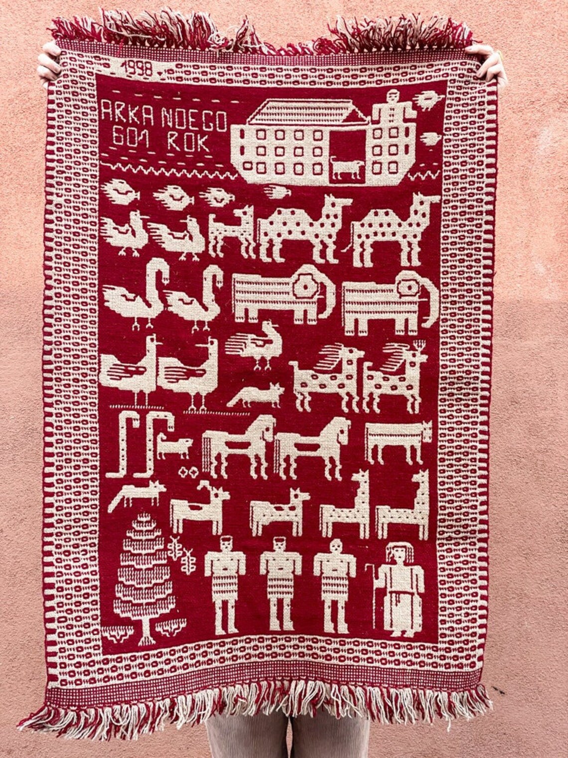 Double Weave Polish Tapestry Noah's Ark Motif - Etsy