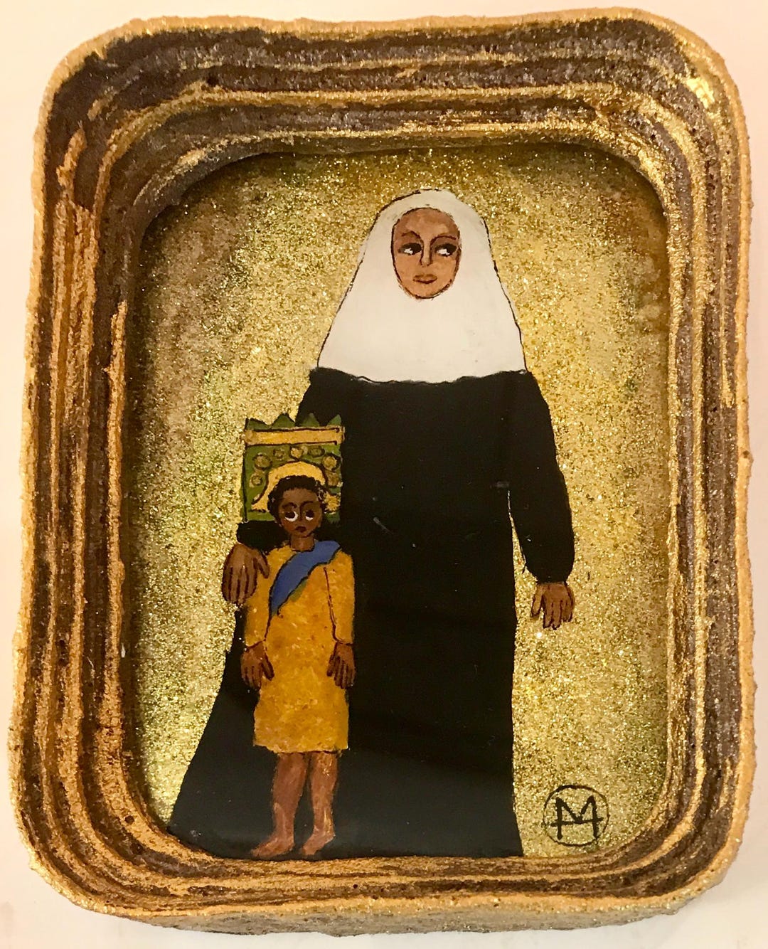 St. Katharine Drexel Reverse Glass Icon by Magdalena Hniedziewicz - Etsy