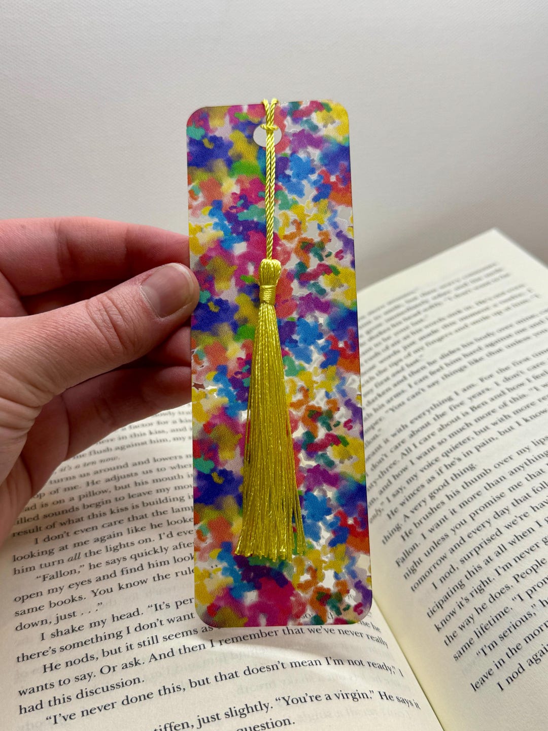 Cute Bookmark With Colorful Tie Dye/paint Splatter Bookmark and Fun ...