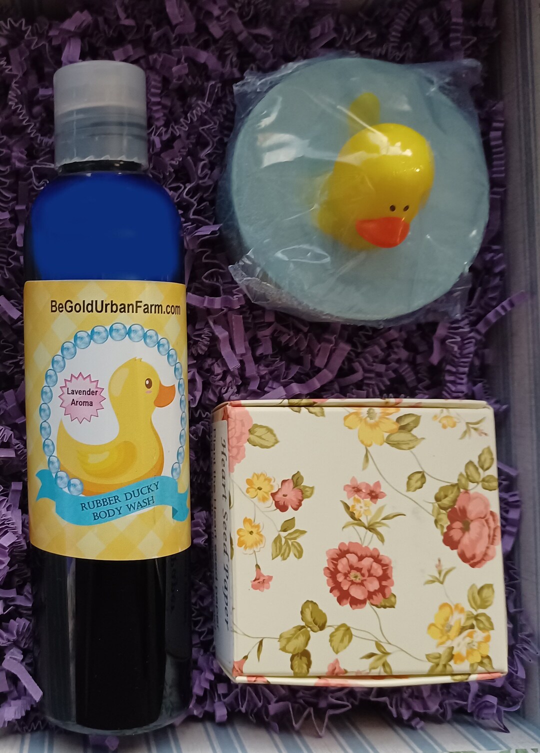 Rubber Ducky 3-piece Artisan Soap Gift Box With Lavender Aroma, Perfect ...