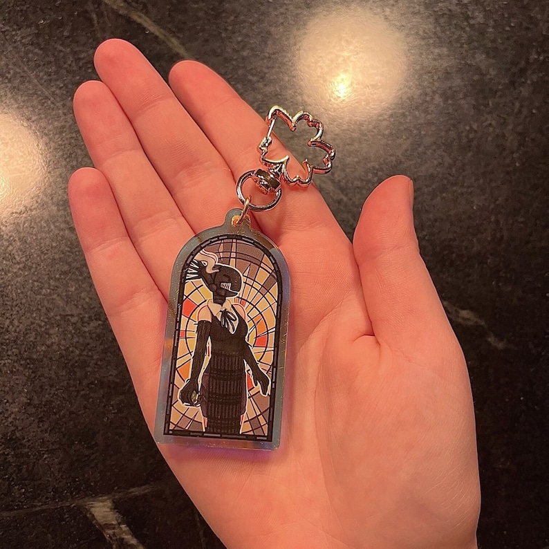 CSM Reze Acrylic Holographic Rainbow Keychain - Etsy
