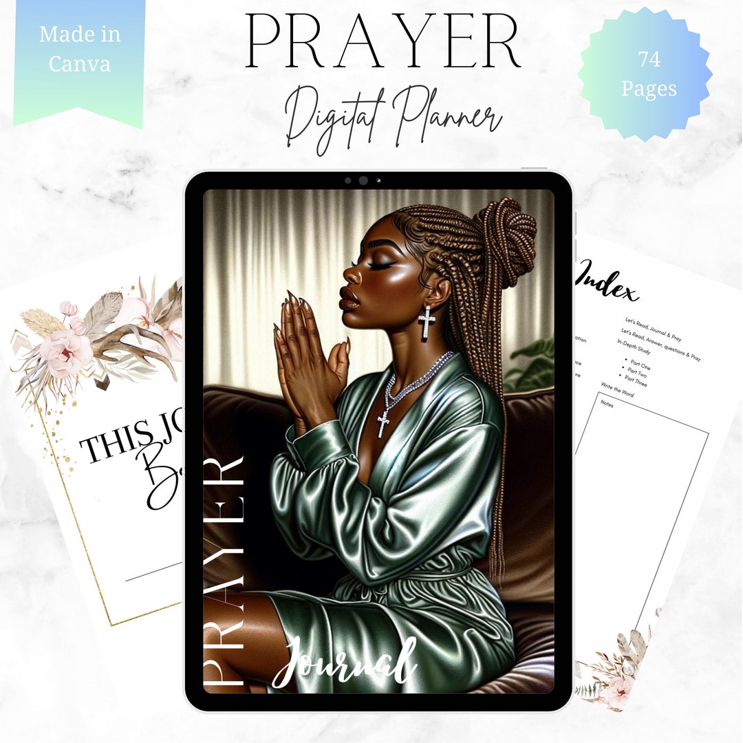Prayer Journal Digital Prayer Journal Bible Study Guide Bible Journal ...