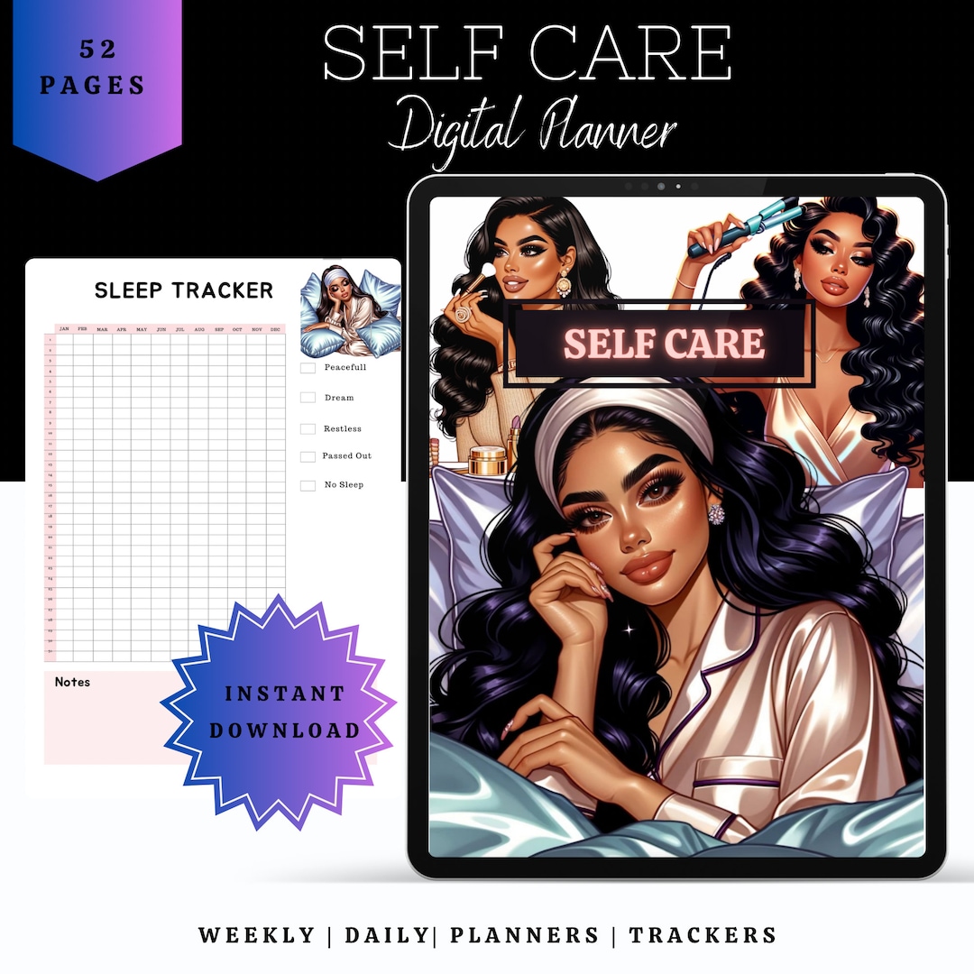 Digital and Printable Self Care Journal, iPad Planner , Goodnotes ...