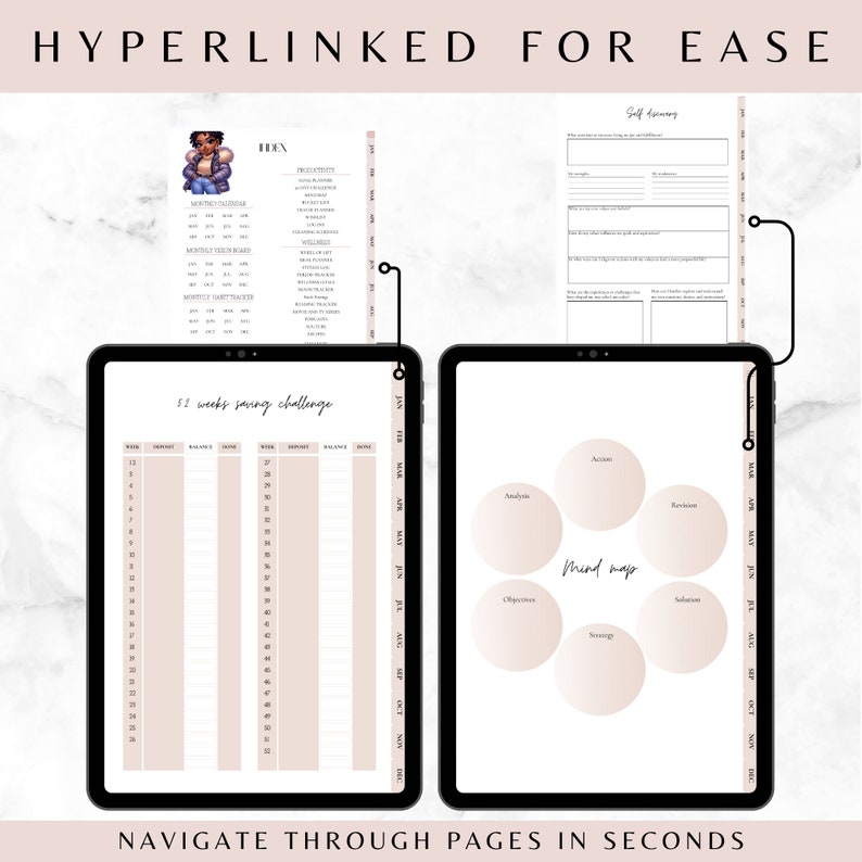 Lucky Girl Digital Planner: Daily, Weekly, Monthly (goodnotes, Ipad) - Etsy