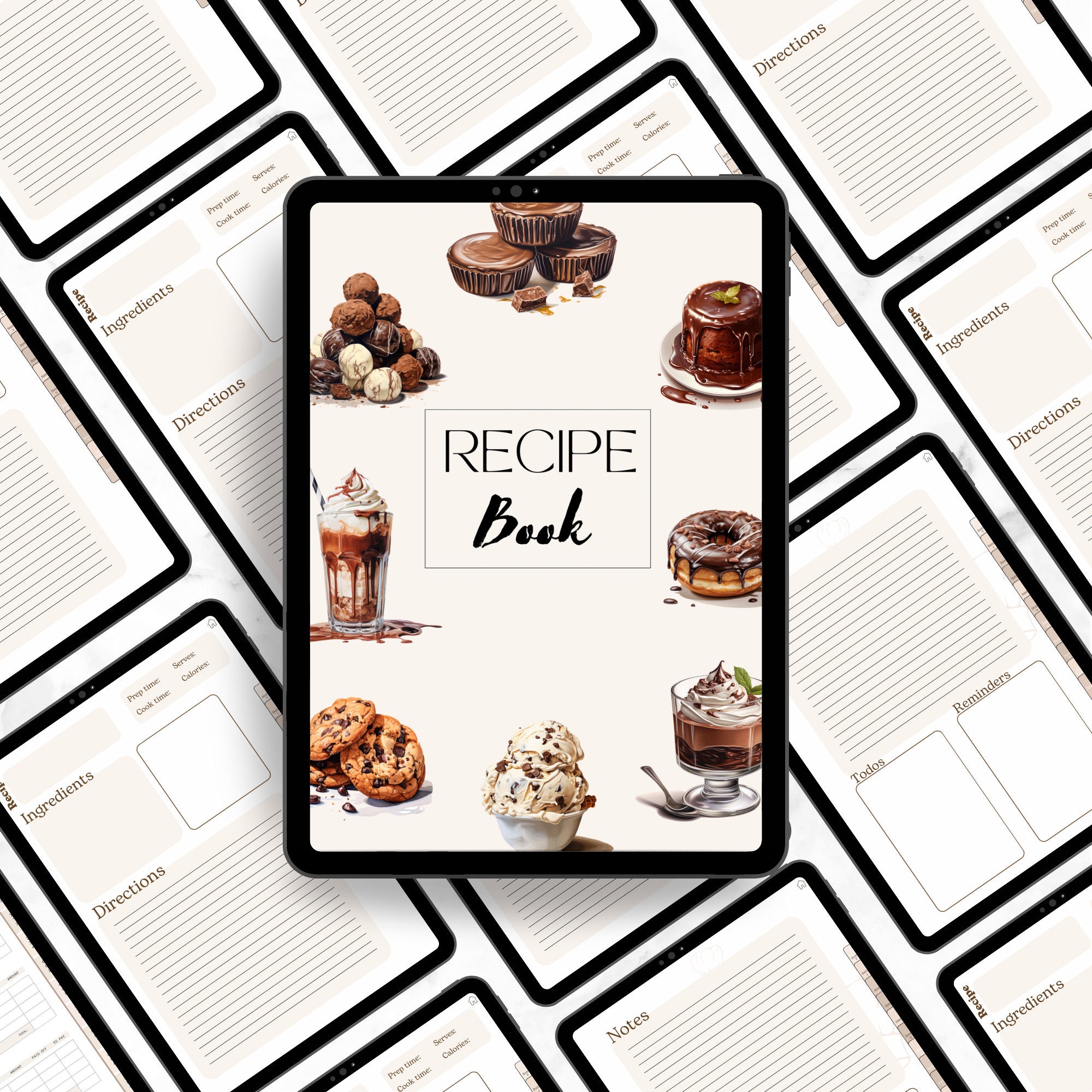Digital Recipe Book for Goodnotes Digital Meal Planner Cookbook Recipe ...