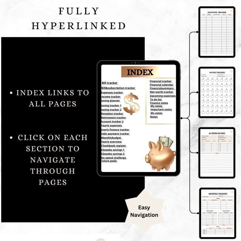 Digital Budget Planner for Goodnotes and Notability , Financial Planner ...