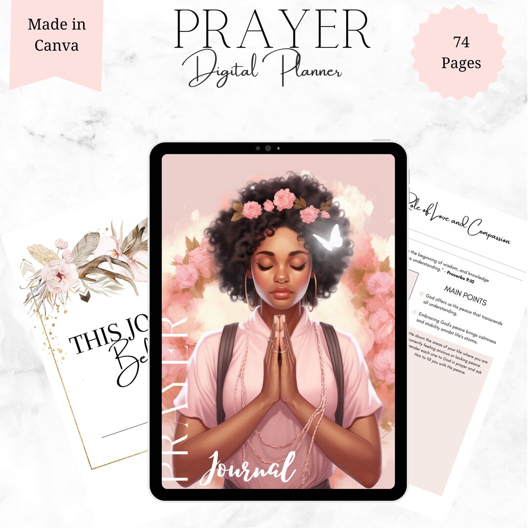 Prayer Journal Digital Prayer Journal Bible Study Guide Bible Journal ...