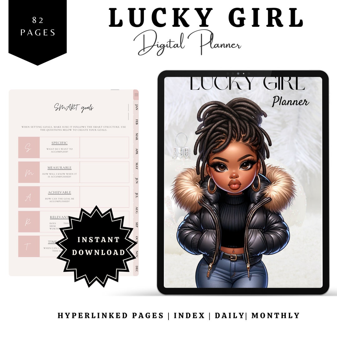 Lucky Girl Digital Planner: Daily, Weekly, Monthly (goodnotes, Ipad) - Etsy