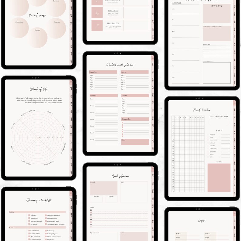 Lucky Girl Digital Planner: Daily, Weekly, Monthly (goodnotes, Ipad) - Etsy