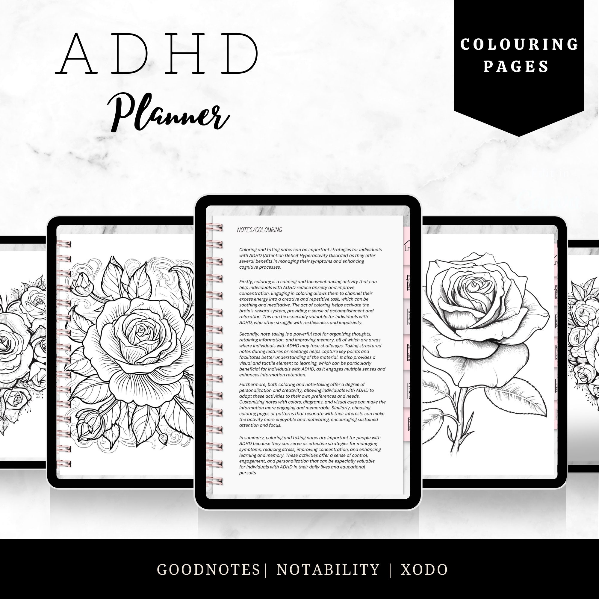 ADHD Planner, ADHD Productivity Planner, Adhd Digital Planner, Adhd ...