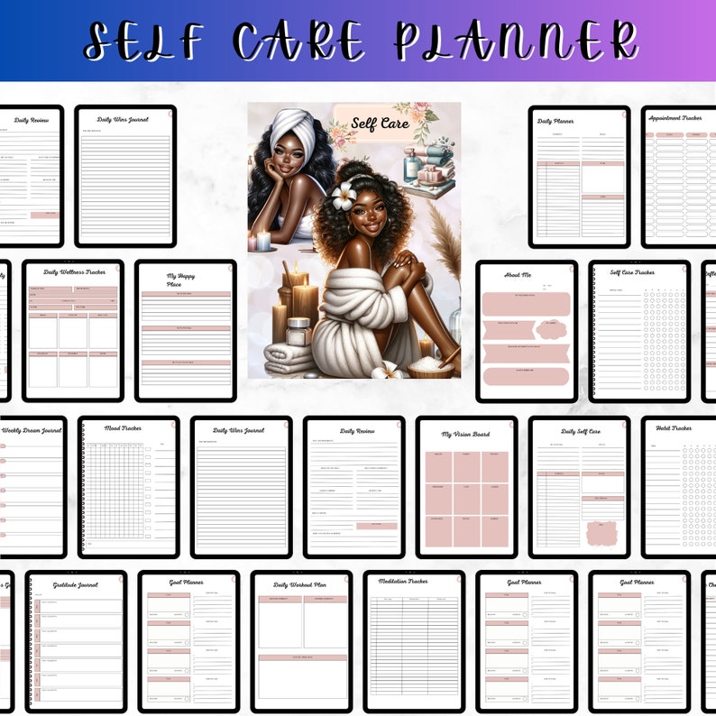 Self-care Digital Planner: Black Girl Edition for Goodnotes, Notability ...