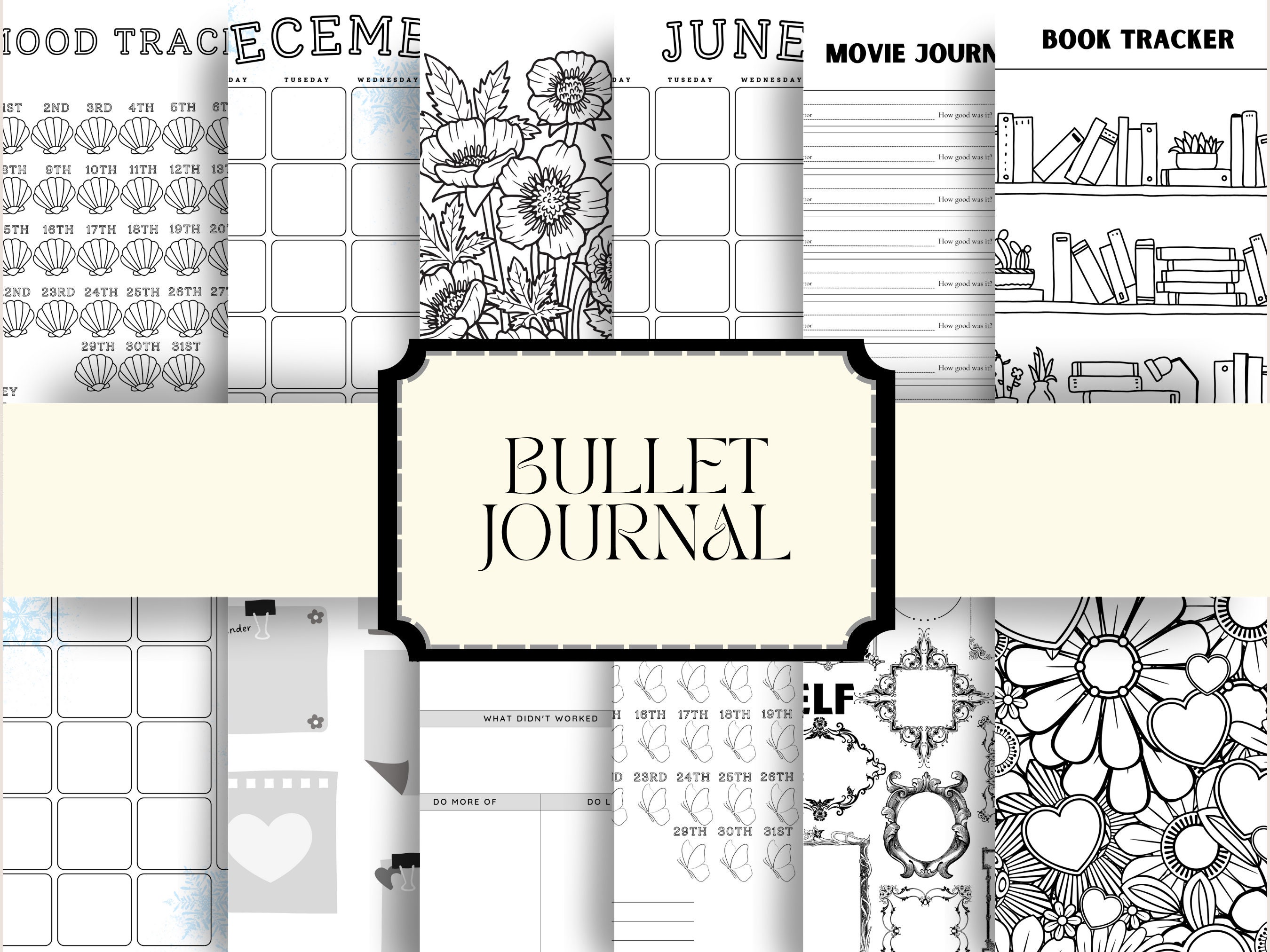 Bullet Journal Bundle Bullet Journal Digital Bullet Journal Printable ...