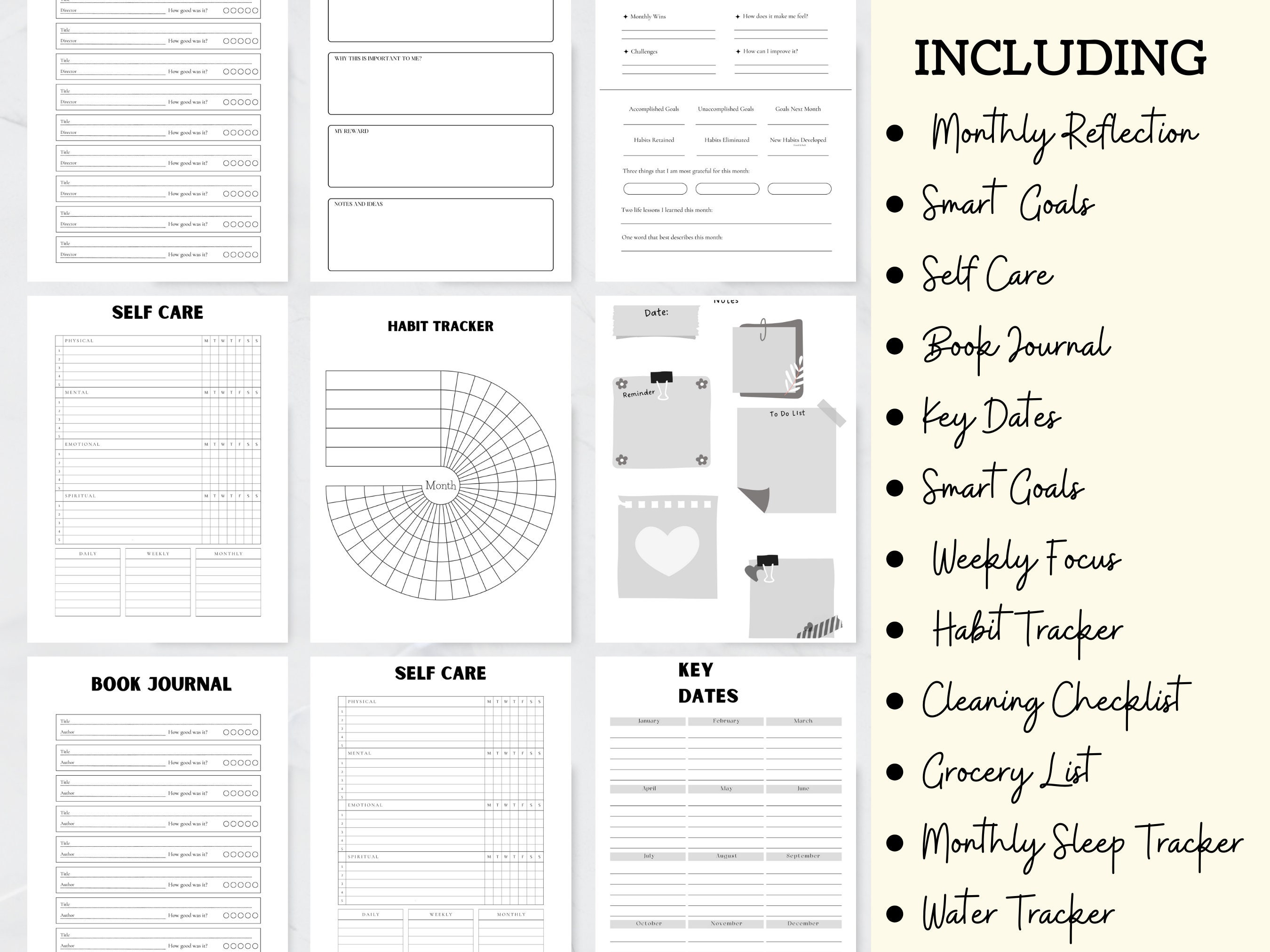Bullet Journal Bundle Bullet Journal Digital Bullet Journal Printable ...