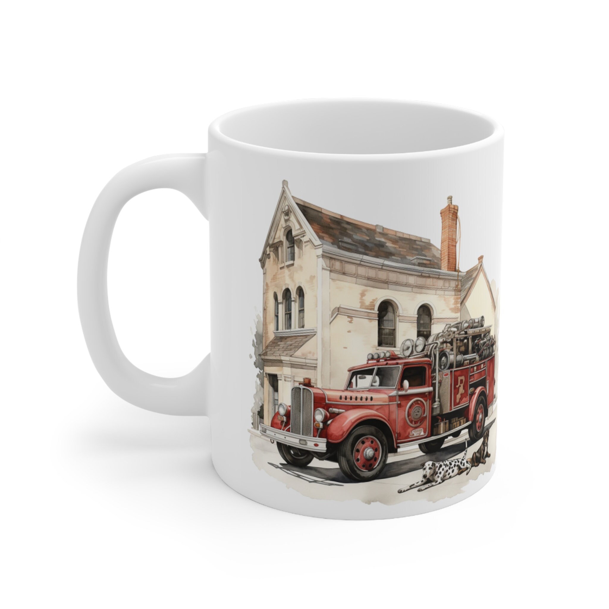 Antique Fire Truck, 11oz, Coffee Mug, Tea Mug, Gift Idea, Firefighter ...