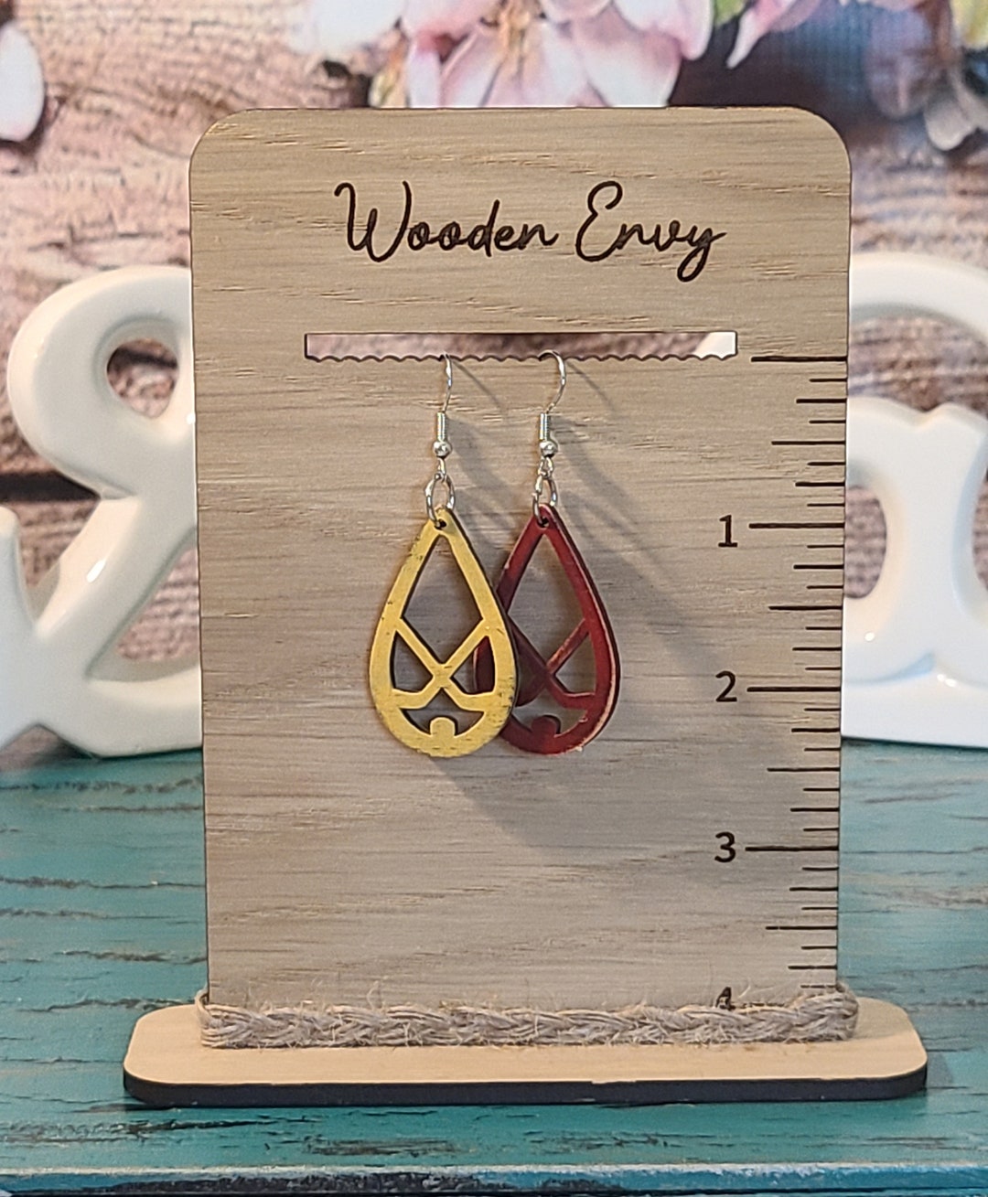 Wooden, Hockey Themed Dangles...3 Designs - Etsy