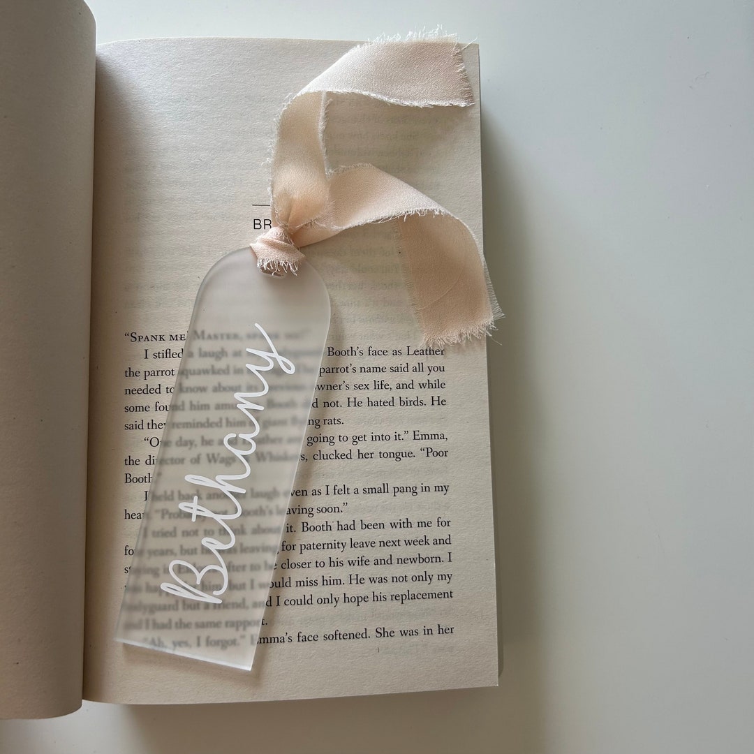 Personalised Name Arched Frosted Acrylic Bookmark - Etsy