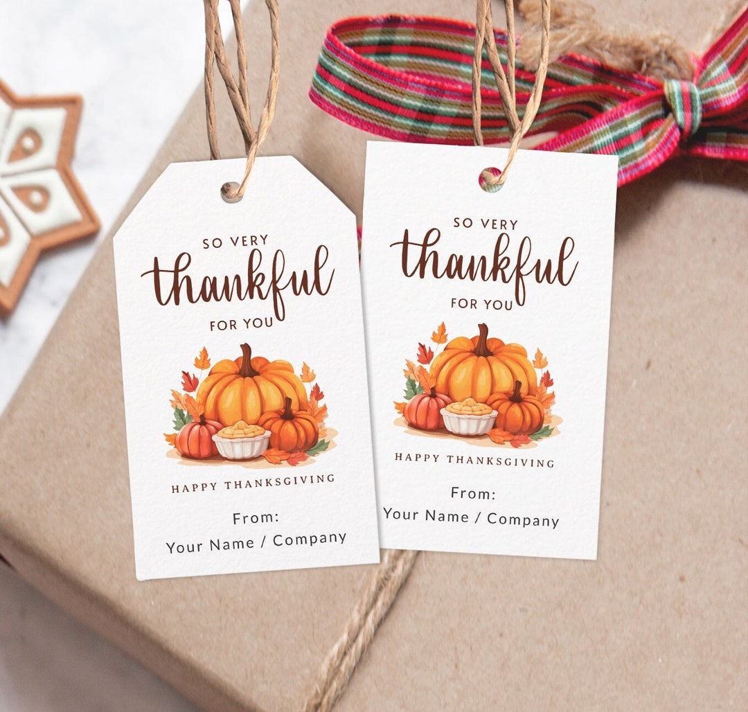 Printable Thanksgiving Tags, Party Favor Tags, Treat Tags, Thanksgiving ...