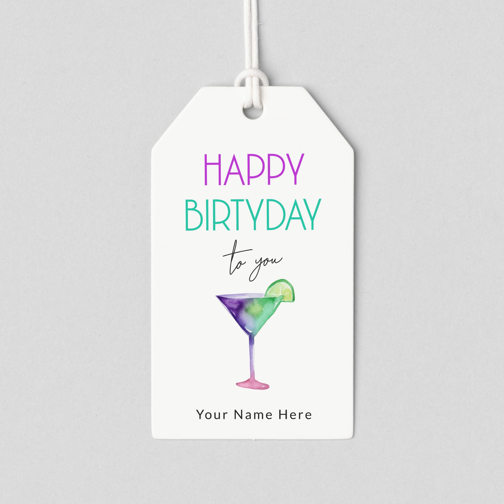 Happy Birthday to You Tags, Printable Birthday Tags, Birthday Gift Tag ...