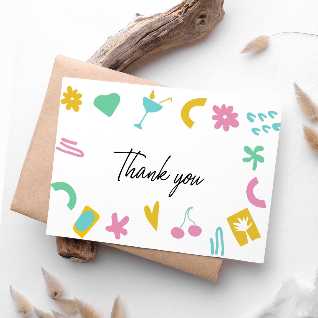 Printable Thank You Cards, Printable Greeting Card, Thanks Cards ...