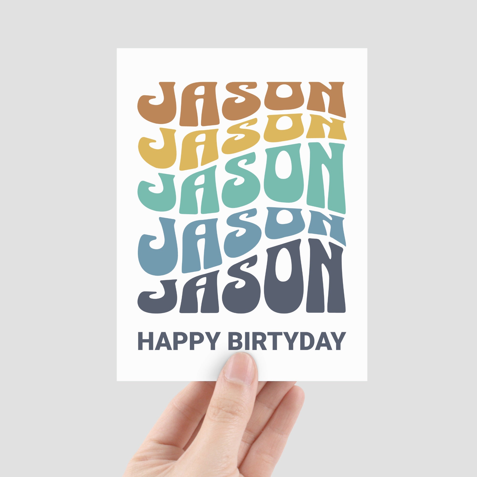 Printable Birthday Card, Personalized Birthday Card, Custom Name ...