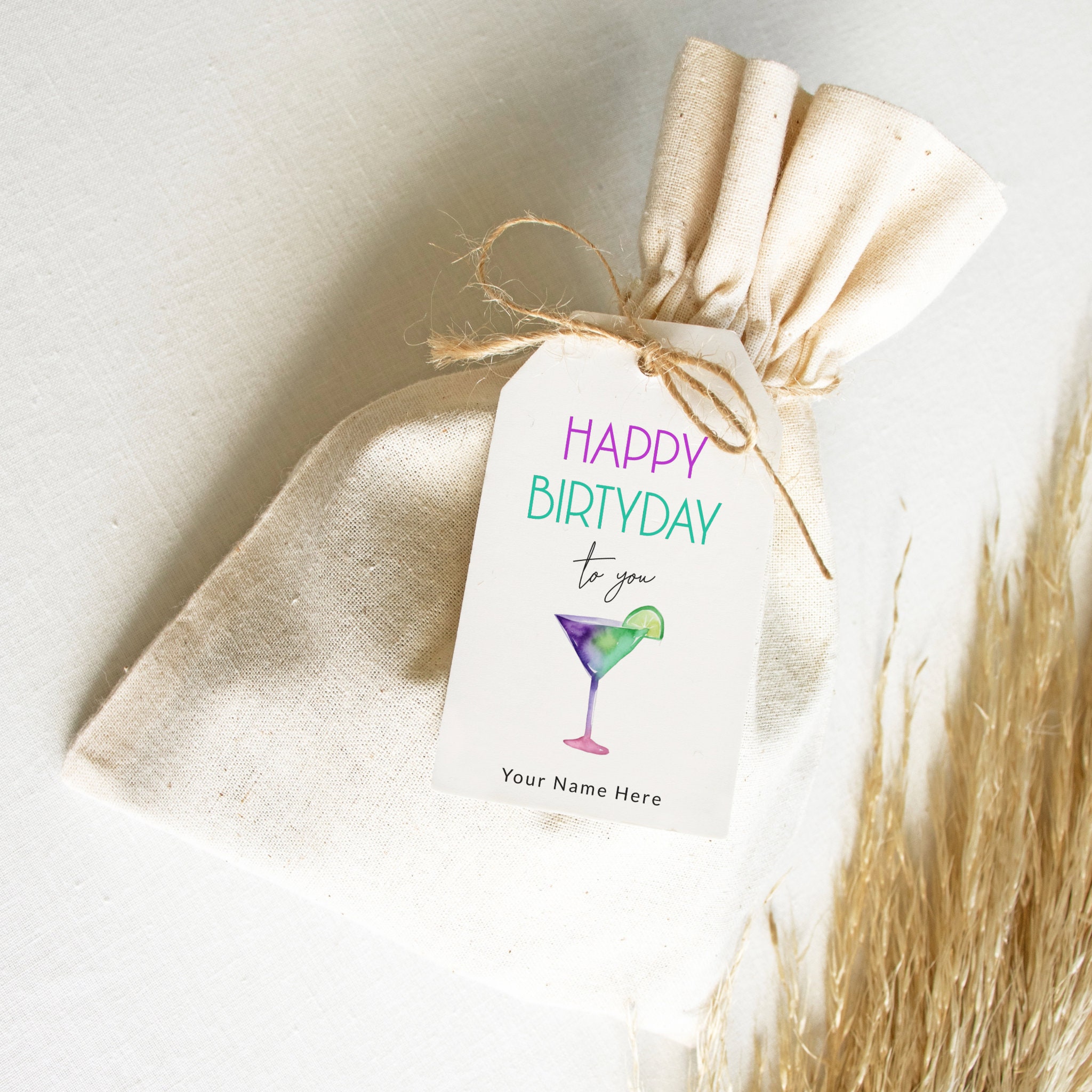 Happy Birthday to You Tags, Printable Birthday Tags, Birthday Gift Tag ...