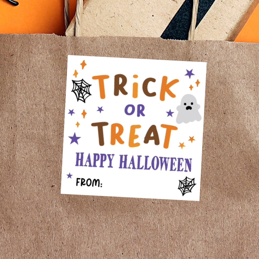 Printable Halloween Favor Tags Boo Gift Tags Trick or Treat - Etsy