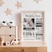 Birth Details Print, Newspaper Baby Birth Print, Birth Poster, Baby ...