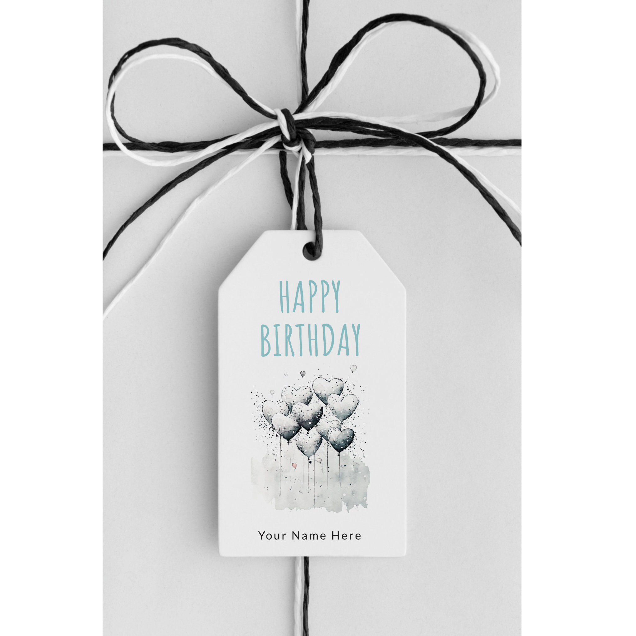 Happy Birthday Tags, Printable Birthday Tags, Adult Birthday Gift Tag ...
