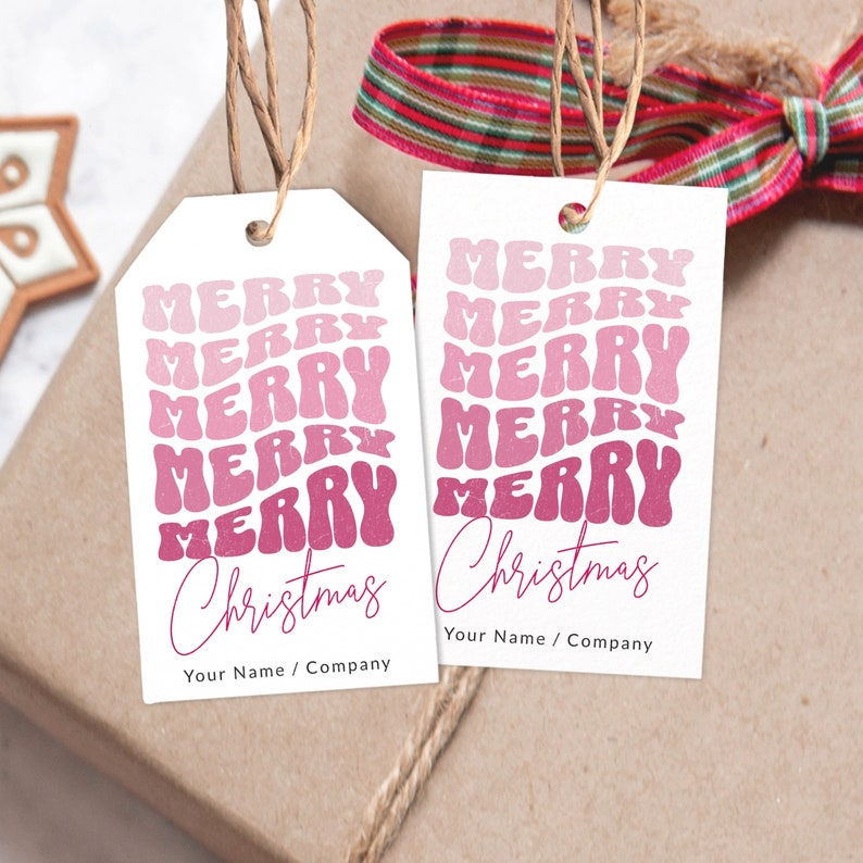Merry Christmas Tags, Printable Christmas Tags, Christmas Gift Tag ...