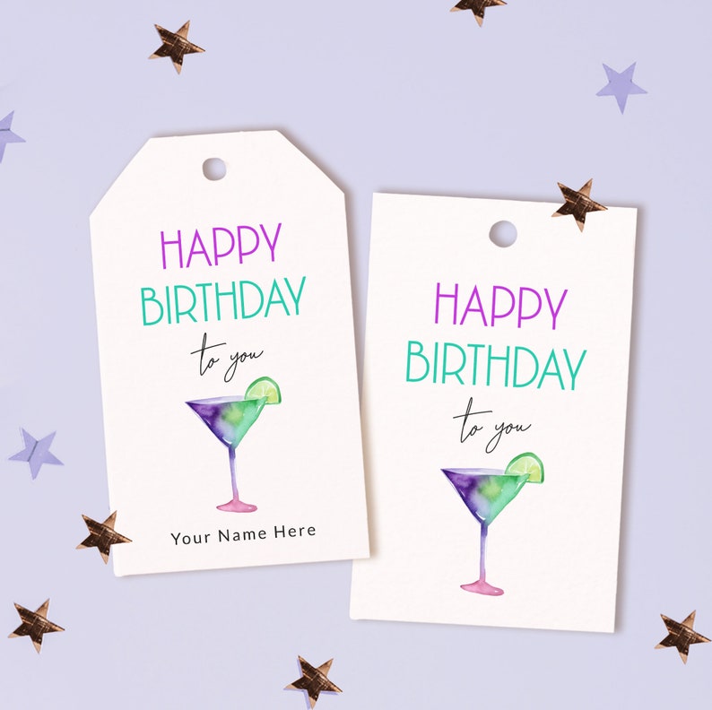 Happy Birthday to You Tags, Printable Birthday Tags, Birthday Gift Tag ...