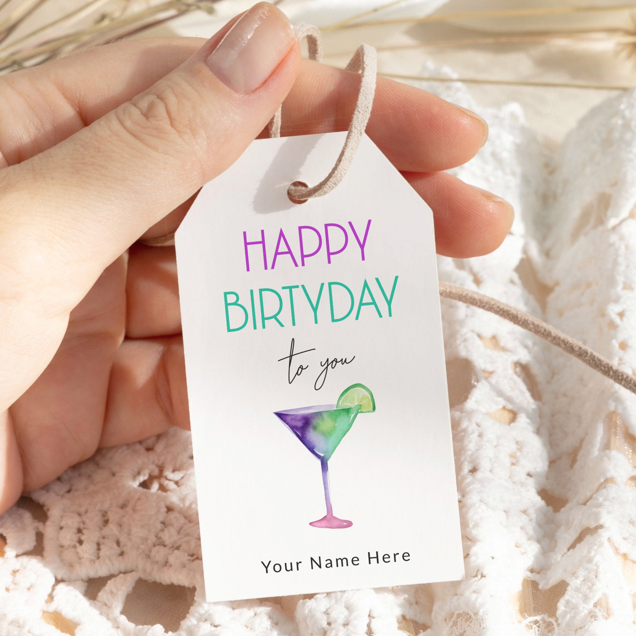 Happy Birthday to You Tags, Printable Birthday Tags, Birthday Gift Tag ...