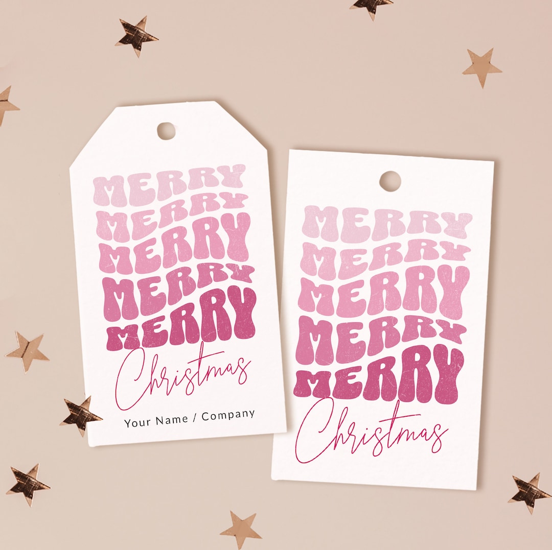 Merry Christmas Tags, Printable Christmas Tags, Christmas Gift Tag ...