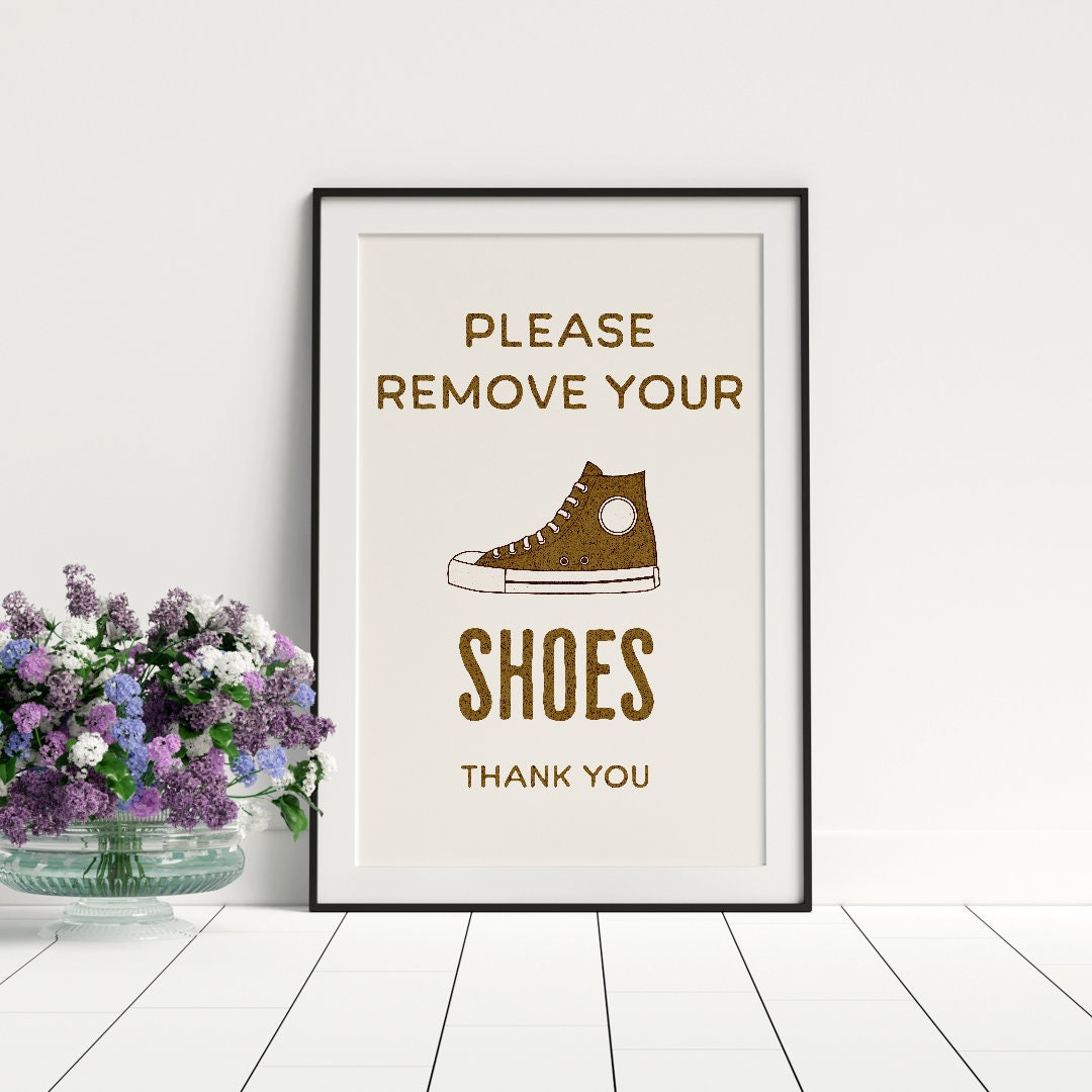 Please Remove Your Shoes Poster, Please Remove Shoes Poster, Please ...