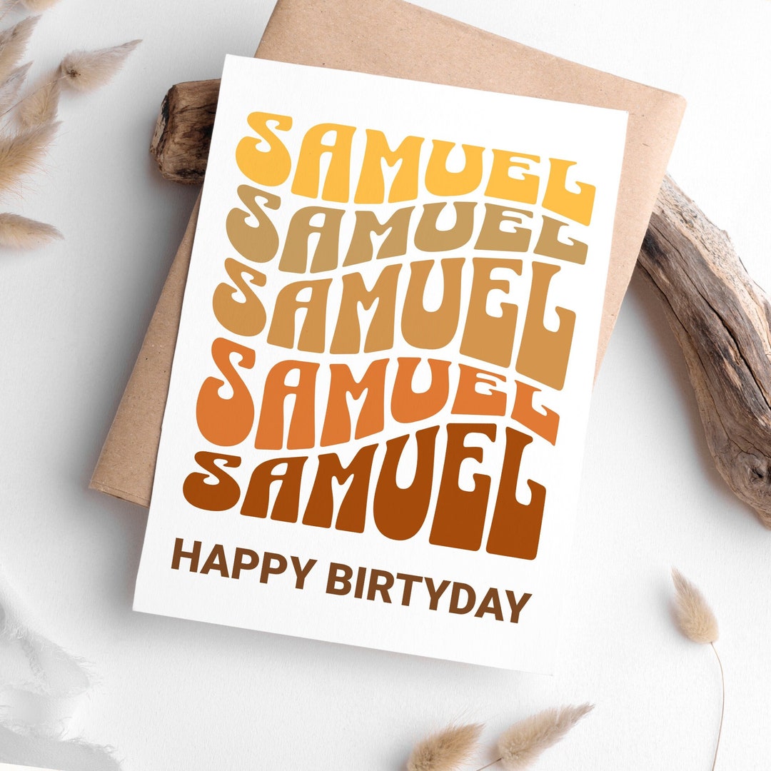 Printable Birthday Card, Personalized Birthday Card, Custom Name ...