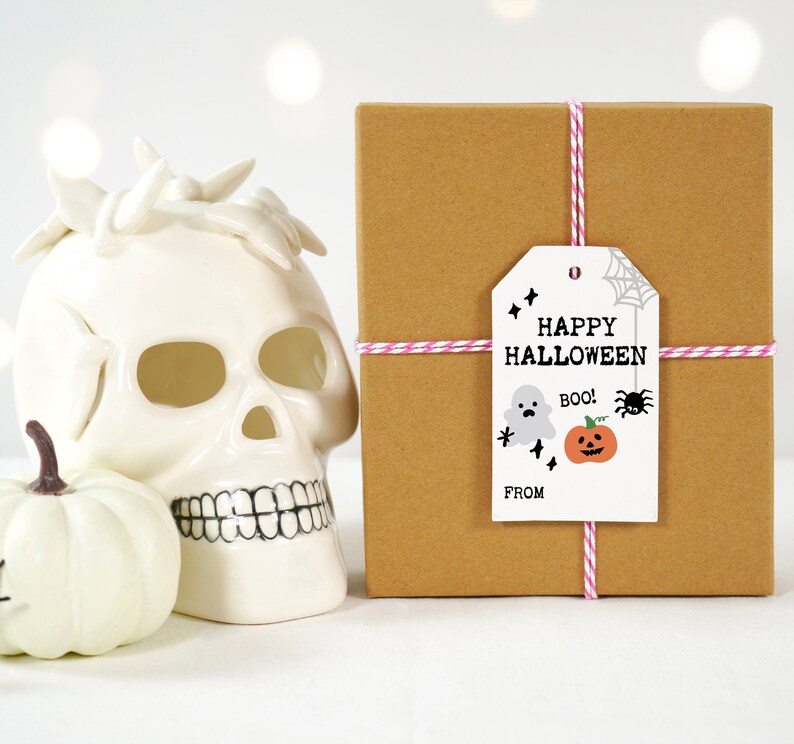 Printable Halloween Favor Tags, Boo Gift Tags, Trick or Treat Favor ...