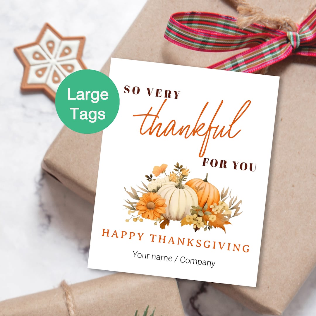 Thanksgiving Tags Printable Thanksgiving Sign, Party Favor Tags, Treat ...