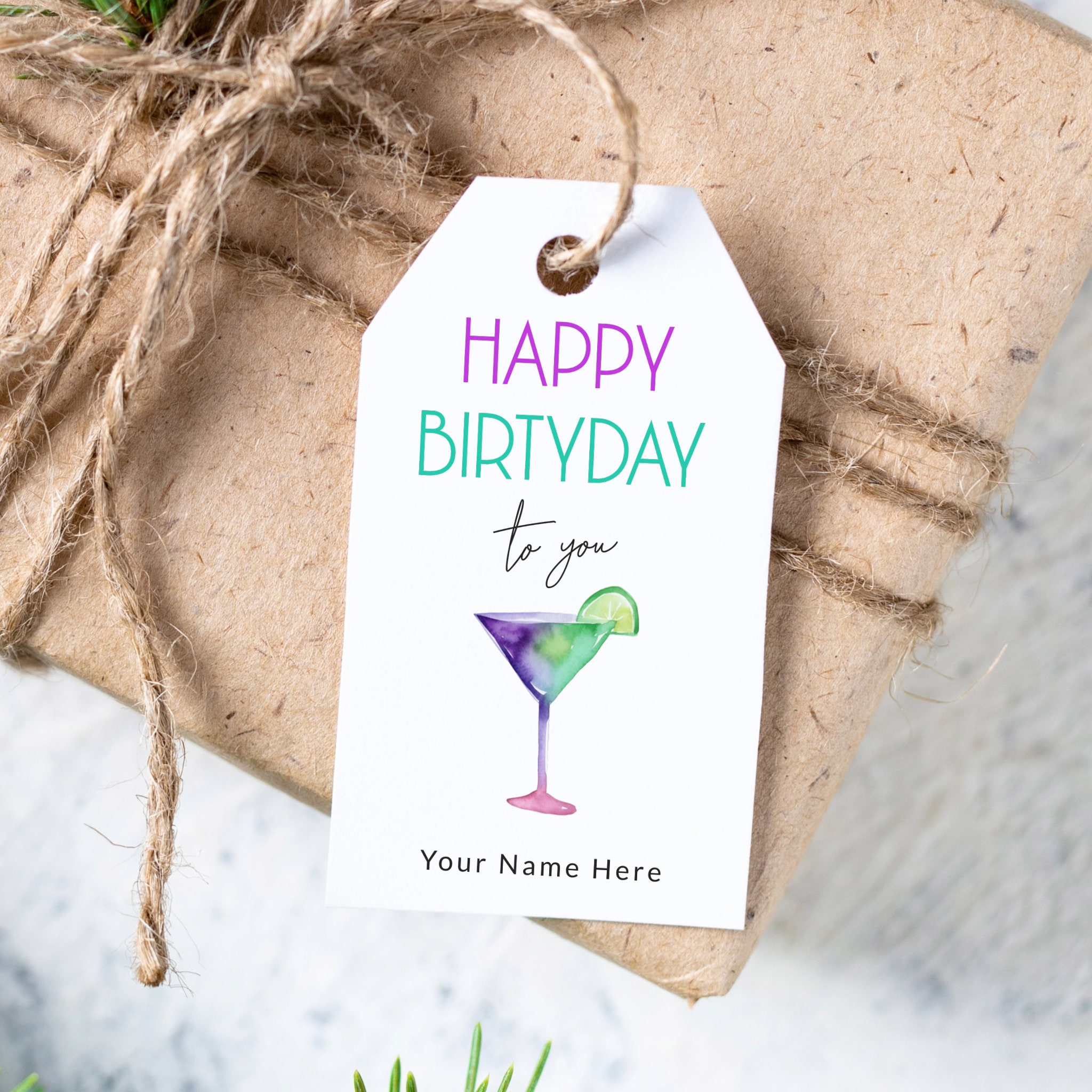 Happy Birthday to You Tags, Printable Birthday Tags, Birthday Gift Tag ...