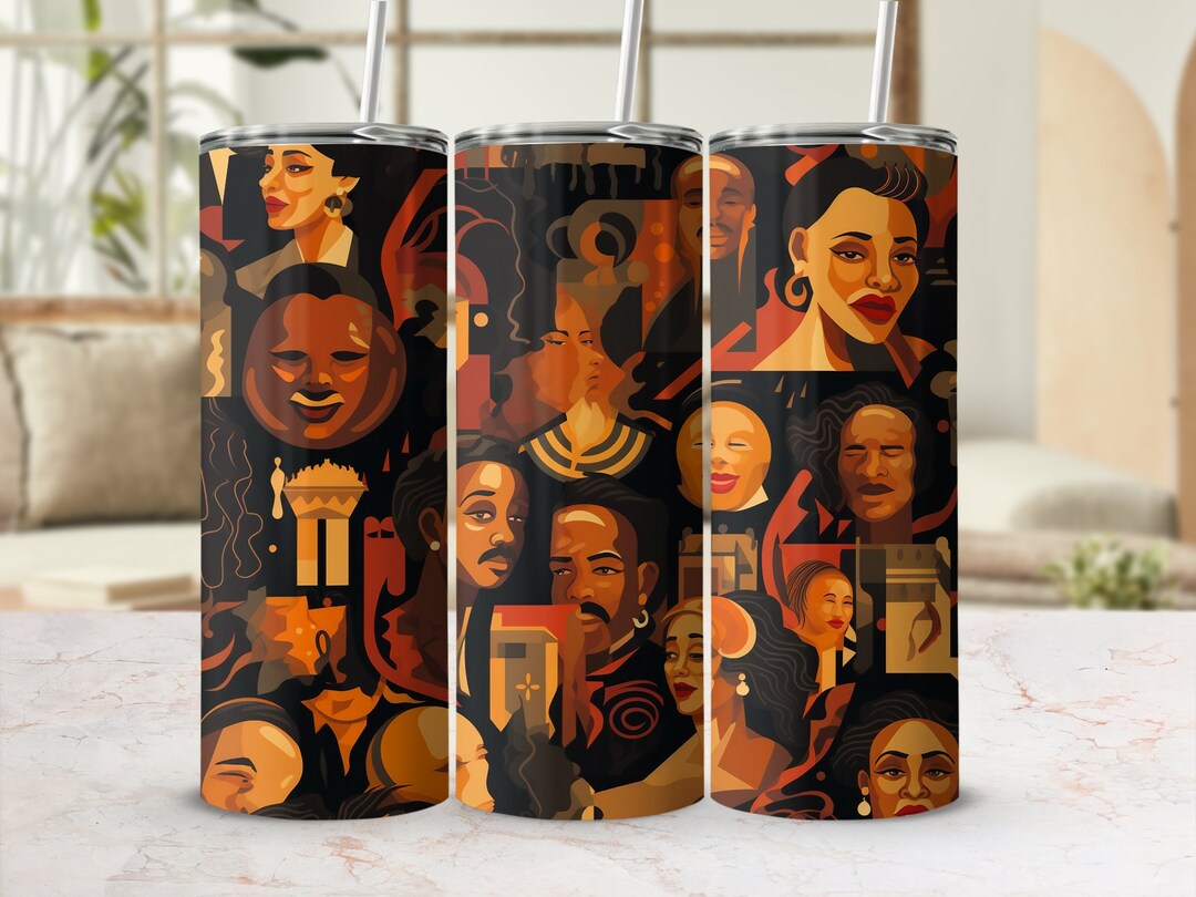 20oz Skinny Tumbler, Black History Month Icons, Cultural Celebration ...