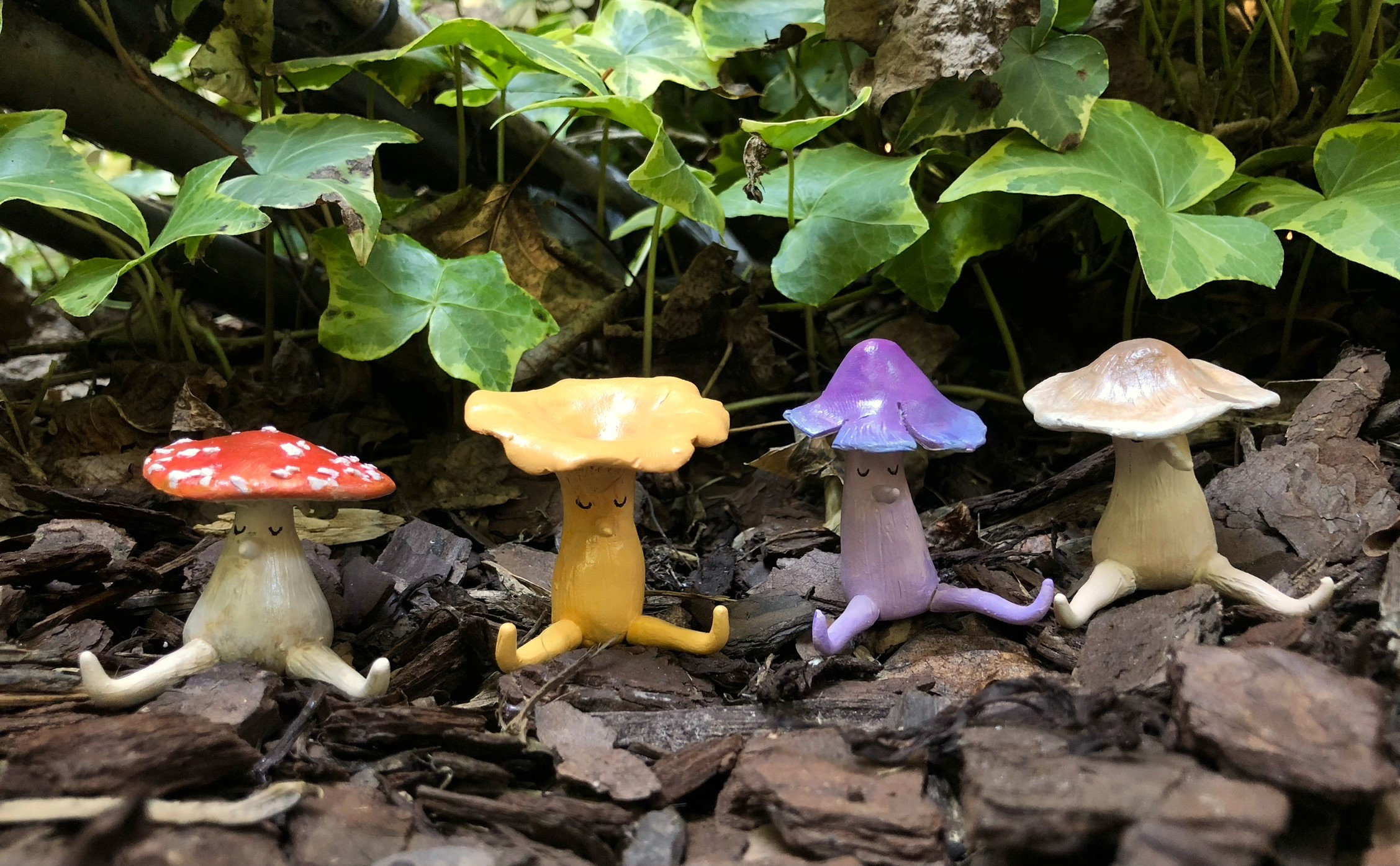 Sleepy Shrooms Cute Handmade Mushroom Clay Figurines - Etsy