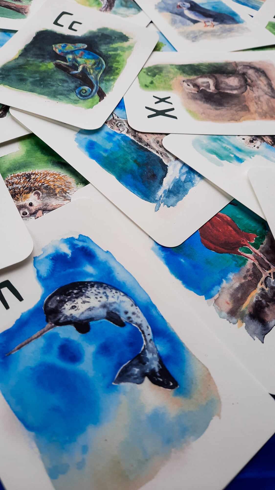 Alphabet Cards Digital Download Animals Waldorf Homeschooling Playroom ...