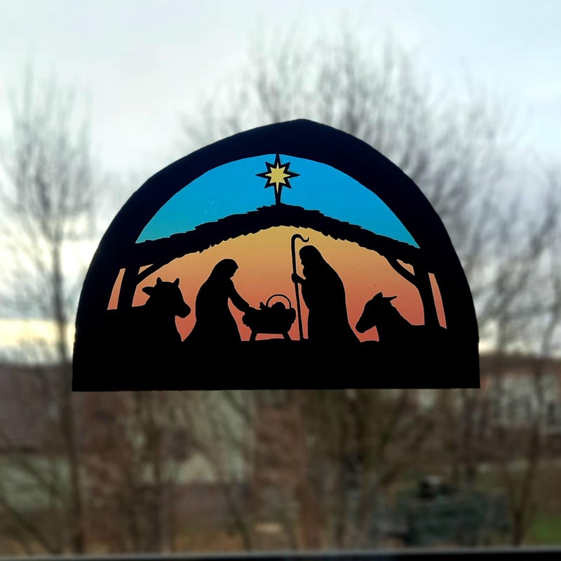 Fensterbild krippe - Etsy.de