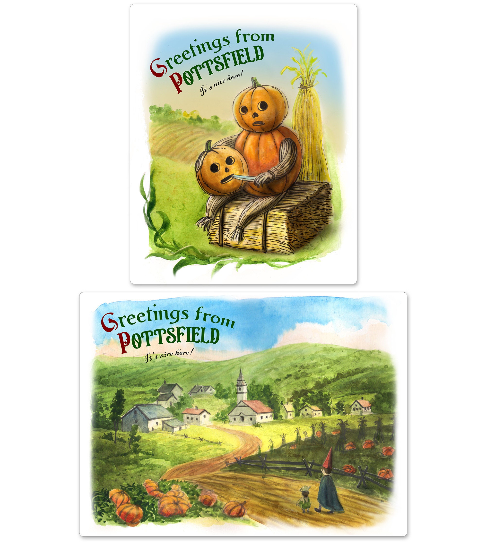 Over the Garden Wall Postcards Pottsfield Pumpkins Autumn - Etsy
