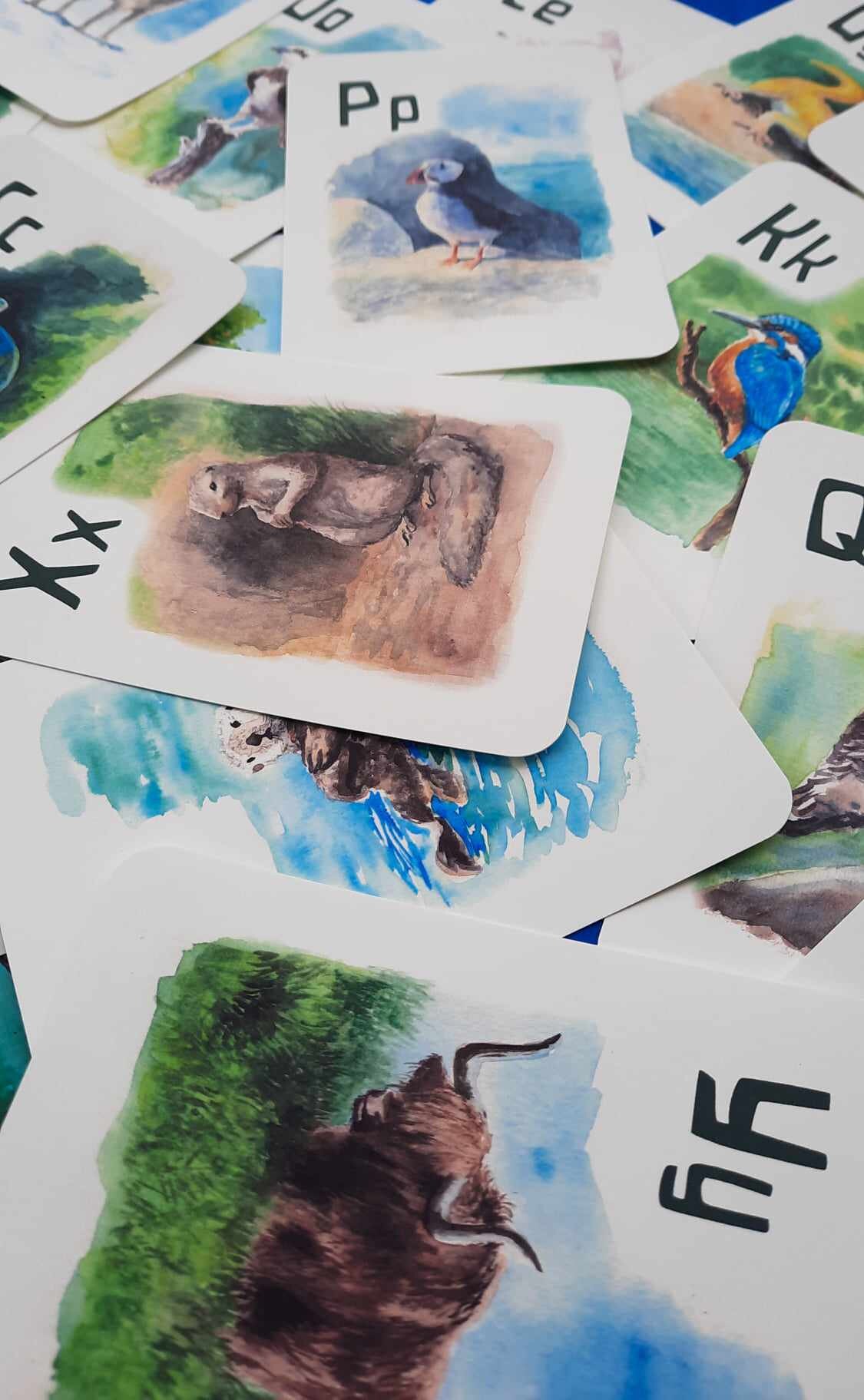 Alphabet Cards Digital Download Animals Waldorf Homeschooling Playroom ...