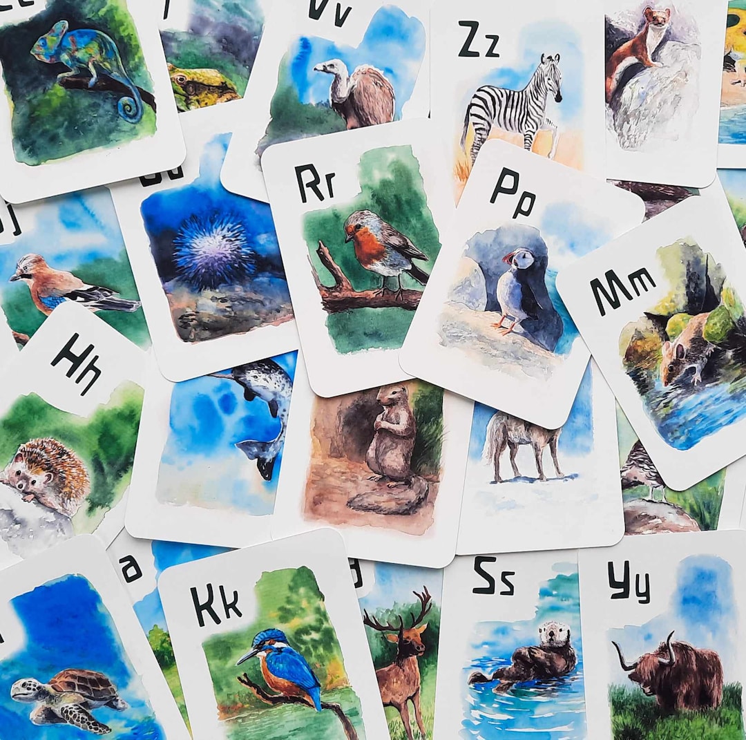 Alphabet Cards - Digital Download - Animals - Waldorf - Homeschooling ...