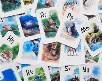 Waldorf Alphabet Cards - Etsy