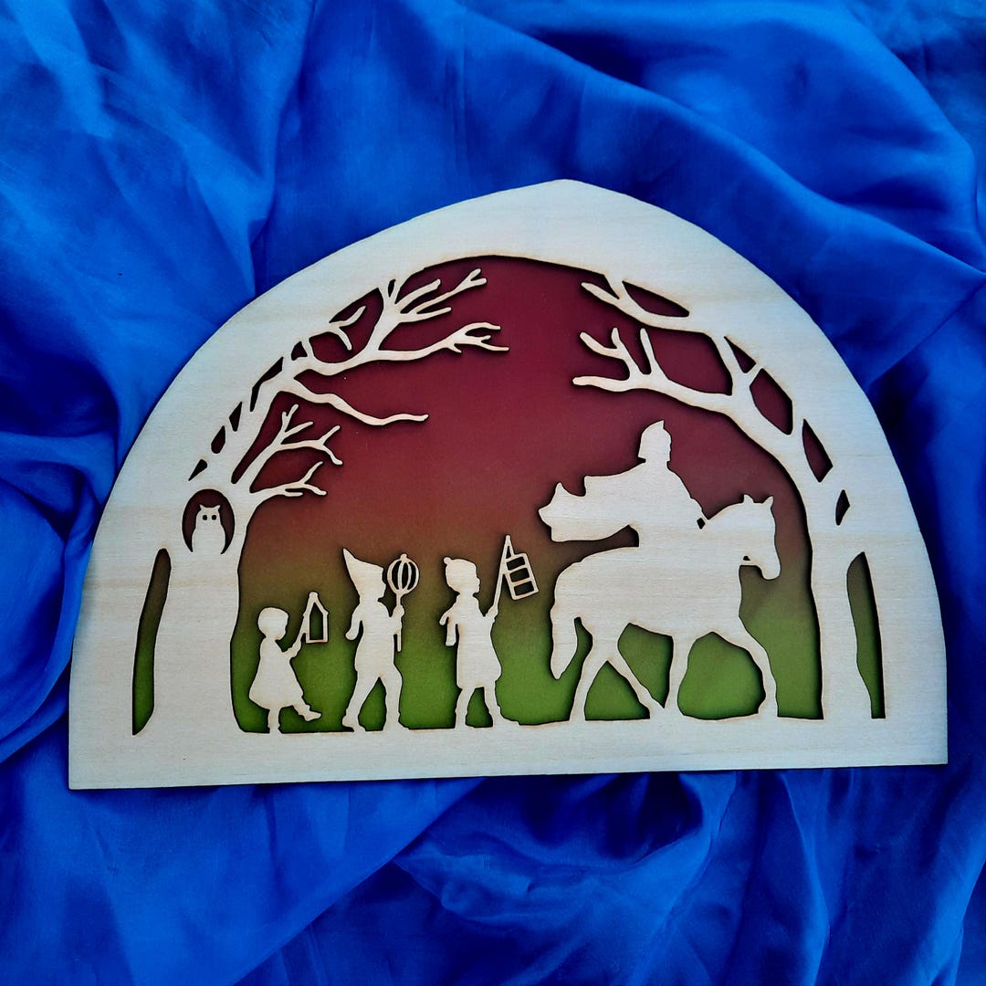 Wooden Saint Martin Silhouette: Waldorf Window Decor - Fits De Noest ...