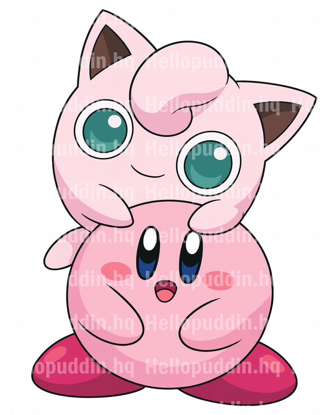 Jigglypuff and Kirby Hug Digital Download - Etsy