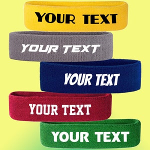 Custom Text, Design, Image Applied SWEAT HEADBANDS, Customized ...