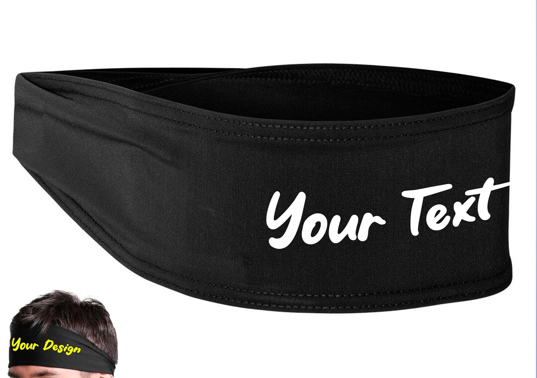 Custom Text, Design, Image Applied Elastic HEADBANDS, Customized ...